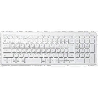 【日本直邮】ELECOM 精巧型无线键盘 含接收器 白色 TK-FDP099TWH