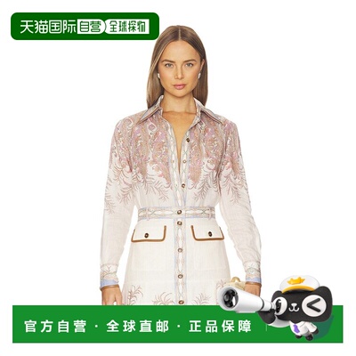 香港直邮ZIMMERMANN 女士 Alchemy Body 苎麻衬衫 4501TS262