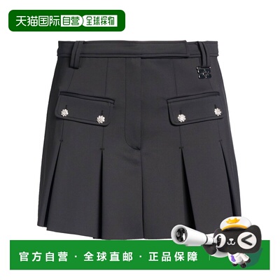 香港直邮GANNI 甘尼 女士 迷你半身裙 black黑色 舒适时尚