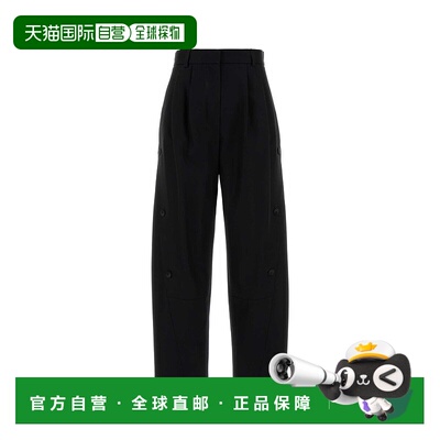 1h可退 香港直邮潮奢 MaxMara 麦斯玛拉 女士 DUOMO 黑色棉质裤子