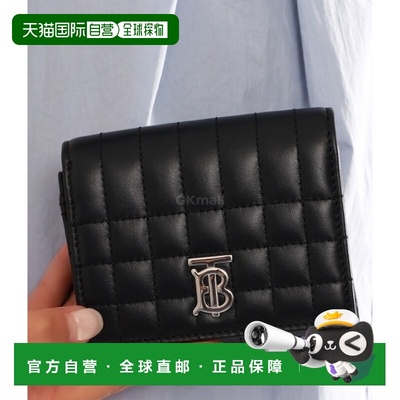 【99新未使用】韩国直邮BURBERRY 绗缝皮革小号 Rolla 半边钱包 (