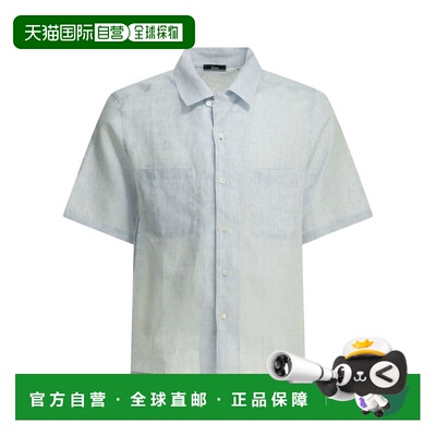 香港直邮Herno 男士 短袖衬衫 CM000031U17158 blue蓝色 舒适时尚