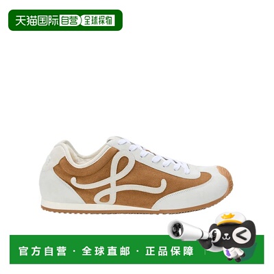 香港直邮LOEWE 男士运动鞋 M816282XC02912 AW2025 棕色 系带运动