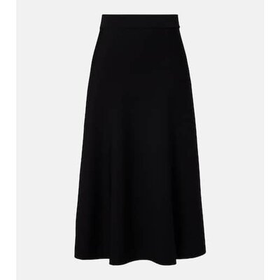 潮奢 MaxMara 麦斯玛拉 女士 Lazio crêpe 褶裥中长半身裙