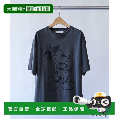 1h可退 日本直邮JOHNBULL Mickey Mouse 图案印花T恤 JT252C02
