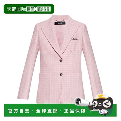 1h可退 香港直邮Versace 格纹西装外套 10226451A10444