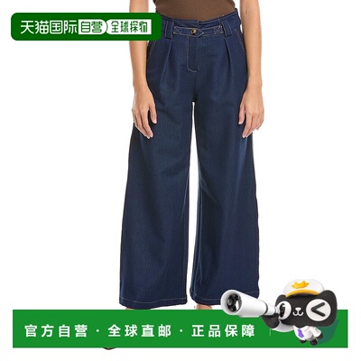 自营 Gracia宽松牛仔长裤-蓝色 美国奥莱直发牛仔裤直筒裤