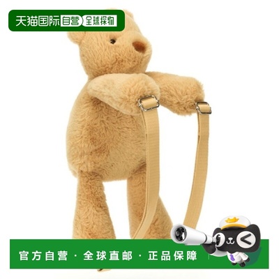 自营欧洲直邮Jellycat Smudge浅棕色聚酯纤维小熊双肩包