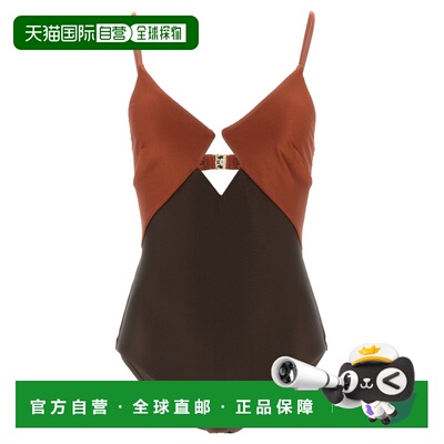 香港直邮ZIMMERMANN 女士泳装 9073WSS261SPLI CO 棕色 吊带泳衣