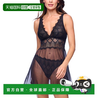 自营Cosabella Allure Babydoll-黑色 美国奥莱直发吊带睡裙睡衣