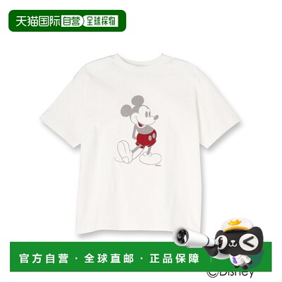 1h可退 日本直邮AMERICANA 女装 米老鼠图案 宽松纯棉T恤 半袖设