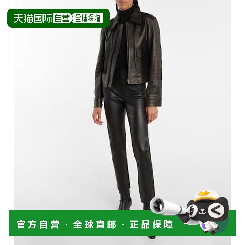 1h可退 香港直邮JOSEPH 约瑟夫 女士 Joanne 皮革夹克 black黑色