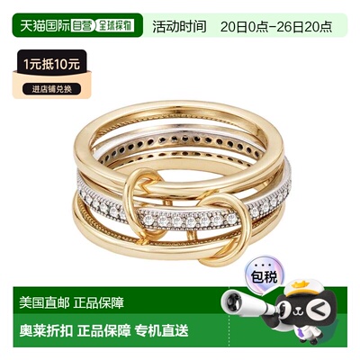 自营adornia14k Gold and Silver Plated Connected 3-Piece Ring