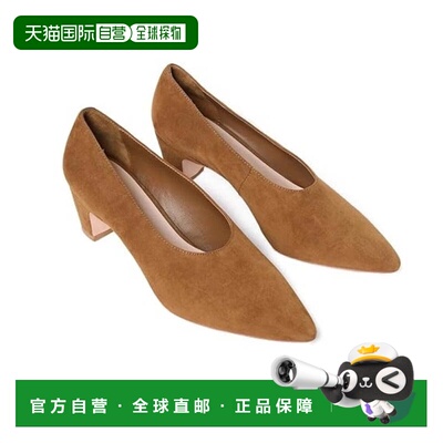 自营Loeffler Randall Maeve低高跟鞋女士棕色绒面革鞋跟ZOGG3405