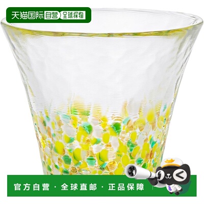 【日本直邮】ADERIA 津轻玻璃 日本色 盃 向日葵 75ml F75417