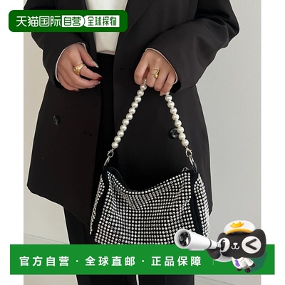 1h可退 日本直邮prose verse 女装 珍珠手柄水钻链条单肩包 2way
