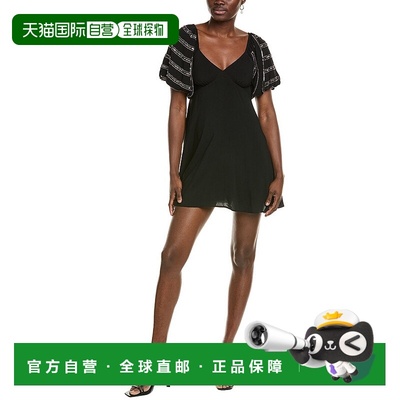 自营 saltwater luxe盐水奢华迷你连衣裙-黑色 美国奥莱直发