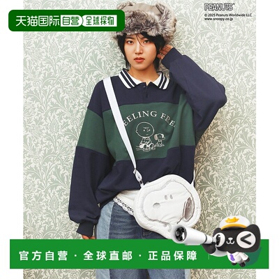 1h可退 日本直邮DOUBLE NAME 女士 PEANUTS联名复古配色 polo领针