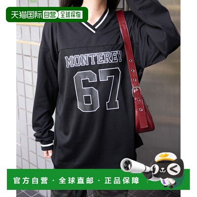 1h可退 日本直邮WEGO 女士拼接字母设计长袖卫衣 WE24AU08L0029