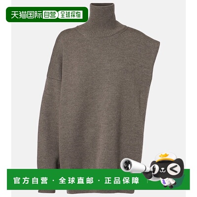 1h可退 香港直邮Alaia 女士 Sided 初剪羊毛毛衣 grey灰色 舒适时