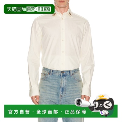 1h可退 香港直邮valentino 华伦天奴 男士 府绸长袖衬衫 8V3ABS86