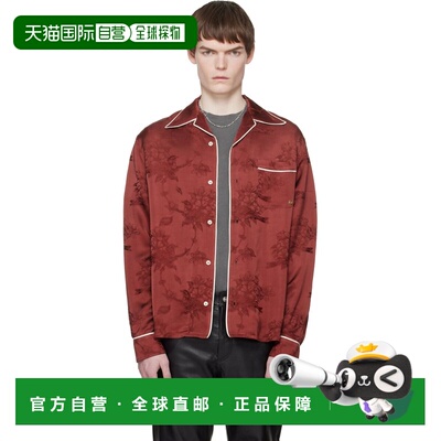 香港直邮AMIRI 男士 红色 Floral Jacquard Pyjama 衬衫 AMTOSH10