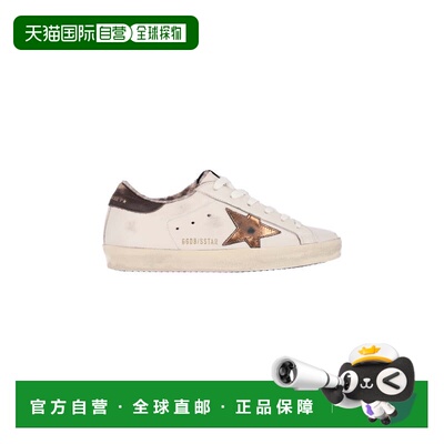 自营golden goose奶油色Super-Star皮革运动鞋-neutrals 美国奥莱