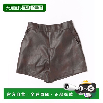 1h可退 日本直邮INGNI 女装 仿皮短裤 宽松版型 半高腰侧袋设计 1