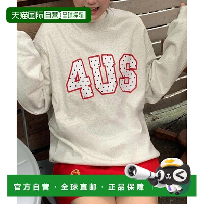 日本直邮HALEY PESCA女士宽松圆点logo oversize卫衣 SATK202054