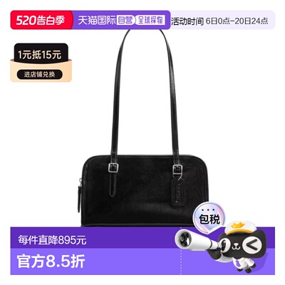香港直邮COACH 女士手提包 CAO34LHBLK AW2025 黑色 Swing 单肩包