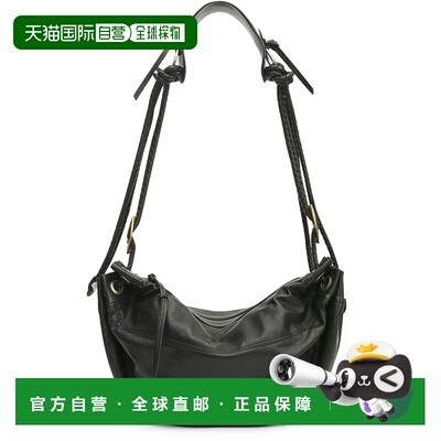 自营欧洲直邮ISABEL MARANT Maia女士黑色羊皮革中号Hobo包单肩包