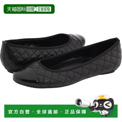 自营Vaneli Serene Ballet Flat Women's US Black Leather Cap T