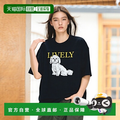1h可退 日本直邮SCREEN STARS 女士狗猫印花宽松T恤 2522-SSIN-JF