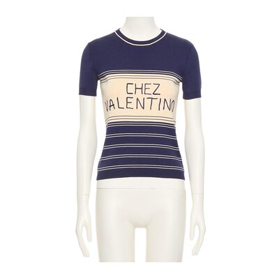 VALENTINO 女士针织衫 BKC65C9EMDSV AW2025 白色 短袖针织衫
