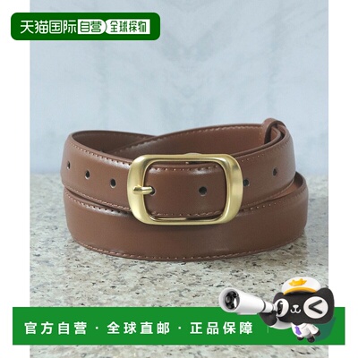 1h可退 日本直邮florist男女通用金框厚牛皮宽腰带 U39064851皮带