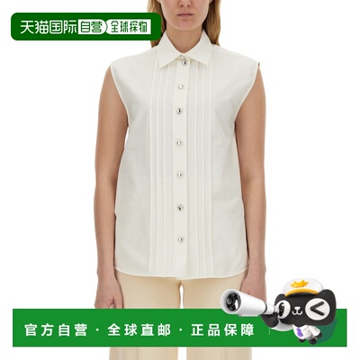 香港直邮MOSCHINO 女士衬衫 022004300001 SS2024 白色 Ribbed De