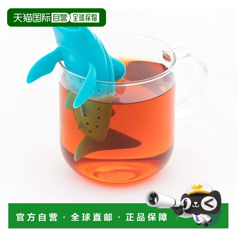 【日本直邮】COLORATA 动物茶滤器 鲸鲨 硅胶 可微波洗碗