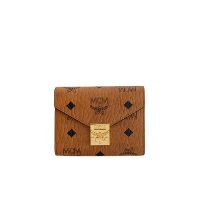 MCM 女士 tracy 翻盖钱包 MYSDSXT03 brown棕色 舒适时尚