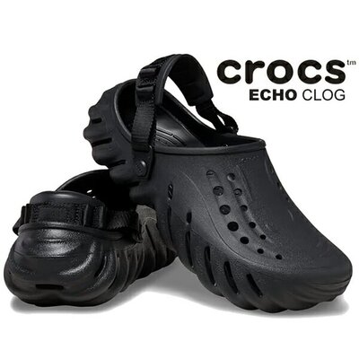 日本直邮crocs ECHO CLOG 207937-001 穆勒凉鞋 Croslite 鞋跟带