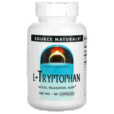 香港直发Source naturals源美L 色氨酸膳食500mg60粒胶囊