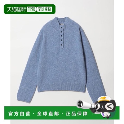 1h可退 日本直邮Steven Alan 羊毛真丝亨利领针织衫高领毛衣