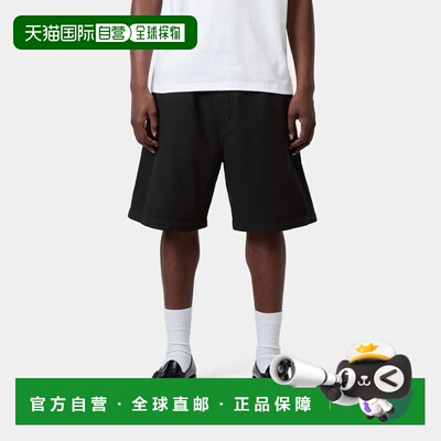 自营欧洲直邮Carhartt WIP Rainer男士黑色棉质休闲短裤
