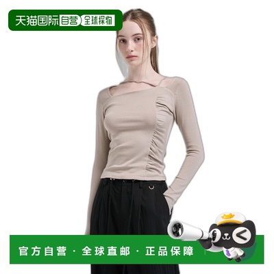 韩国直邮ETMON 女士女装T恤5004301422 Unbalance Shirring Strap