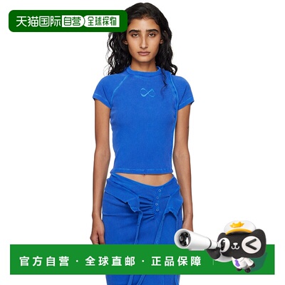 1h可退 香港直邮潮奢 Ottolinger 女士 蓝色 Deconstructed Rib T