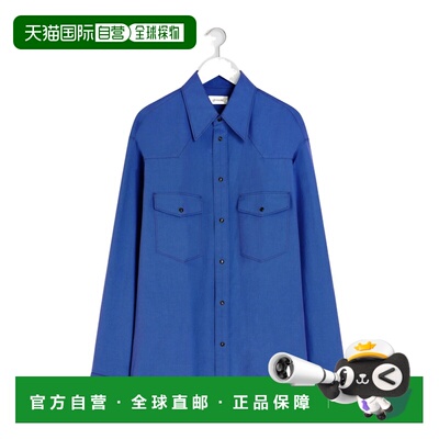 香港直邮LEMAIRE 男士衬衫 SH1193LF1475BL773 AW2025蓝色长袖