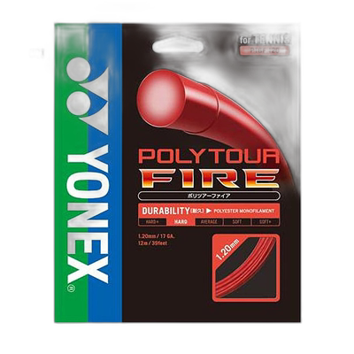 日本直邮YONEX 男女款Polytour Fire 120 网球装备硬球网球肠 YON