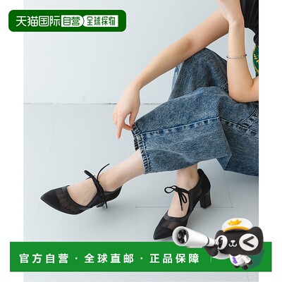 1h可退 日本直邮RODE SKO 日本制蝴蝶结粗跟高跟鞋 XX462HU2603