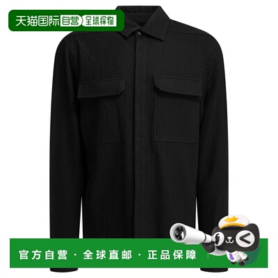 1h可退 香港直邮RICK OWENS 男士衬衫 RU02F4291FLM09 AW2026 黑