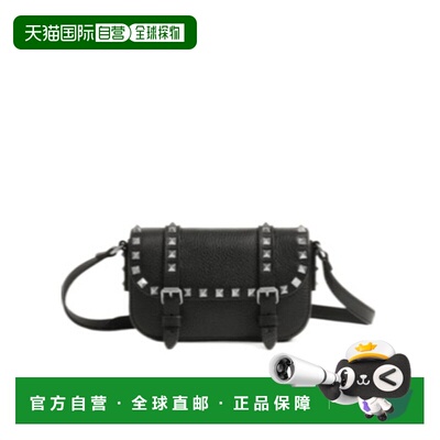 香港直邮VALENTINO 男士斜挎包 YP0V05KDB0NO SS2025 黑色 翻盖单