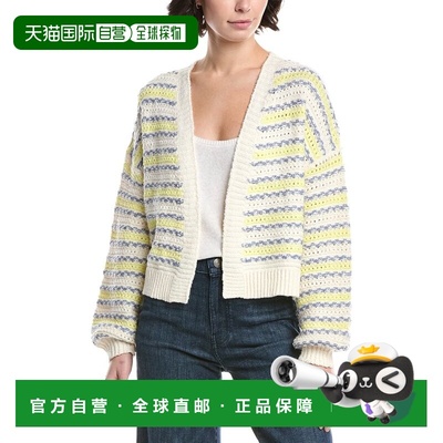 自营525 America Zoe Crimped Mix Cardigan - white 美国奥莱直